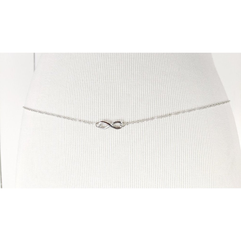 Silver Metal Infinity Symbol Chain Link Dainty Skinny… - Gem